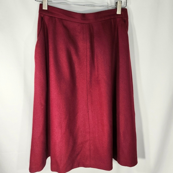 Koret | Skirts | Vintage Koret Red Wool Lined Elastic Back Waist Aline ...